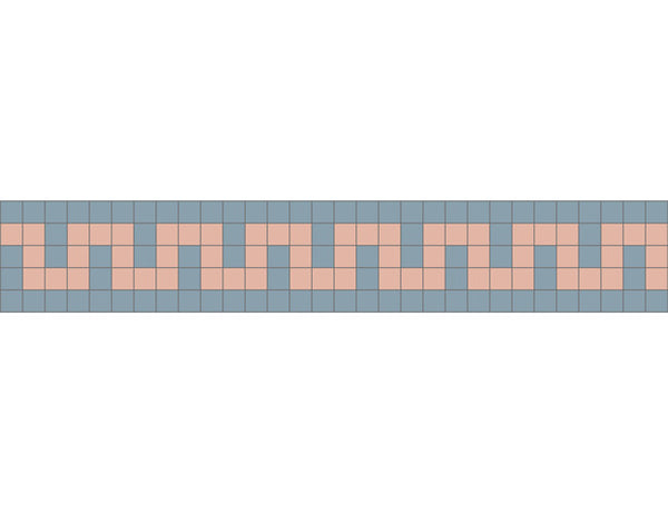 Greek Key Tile Border - Blue & Pink - Original Features