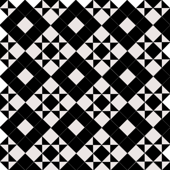 Monteith 70 Tile Design - Black/White - Original Features