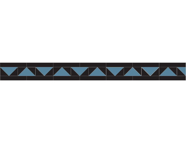 Pennine Tile Border - Black/Dark Blue - Original Features